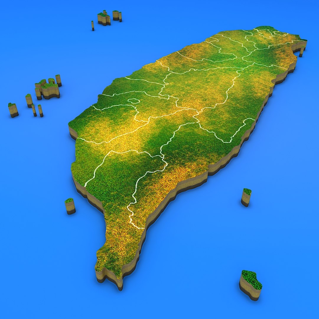 3d Taiwan Country