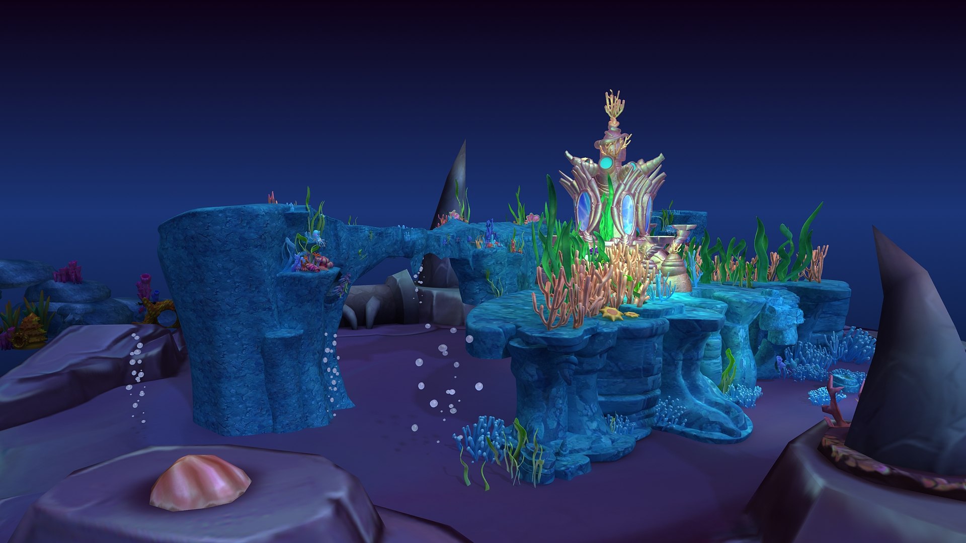 Cartoon Underwater Scene 01 3D - TurboSquid 2101732
