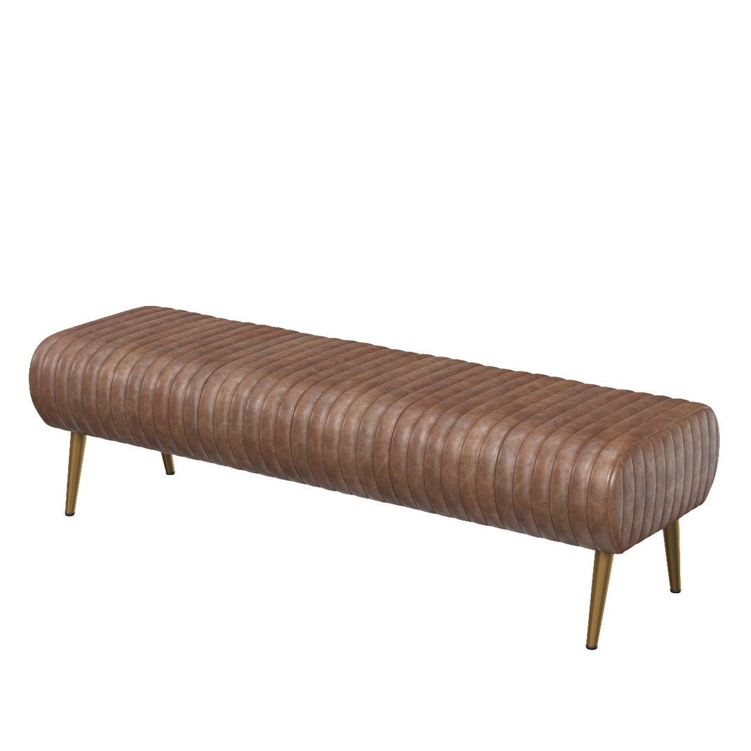 Endora Bench Open Road Brown Leather PK-1105-14 3D Model - TurboSquid ...