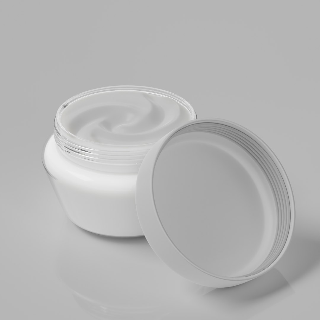 3D Cream Jar 14 Model - TurboSquid 1962769