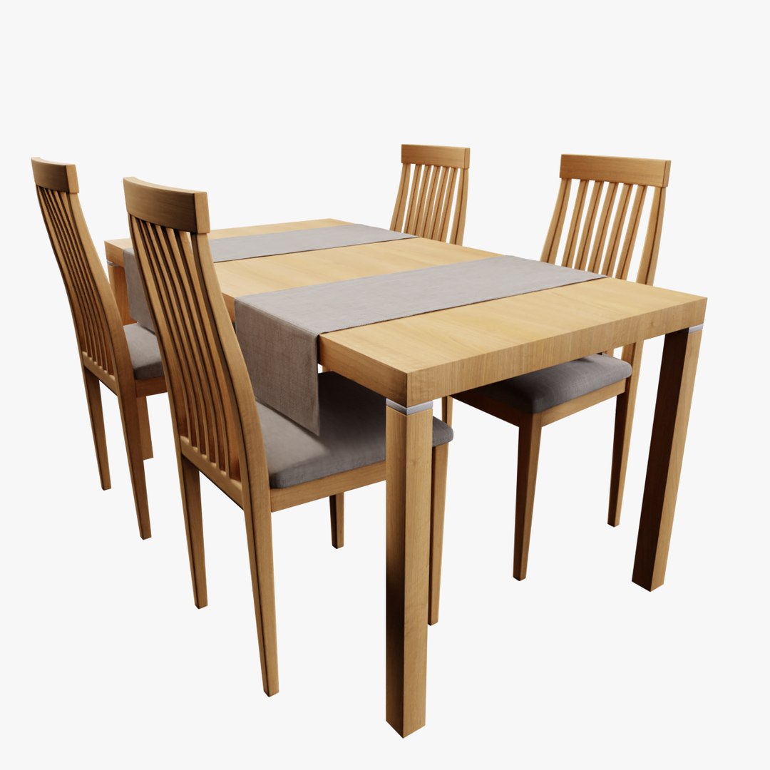 Dining set 3D model - TurboSquid 1472713