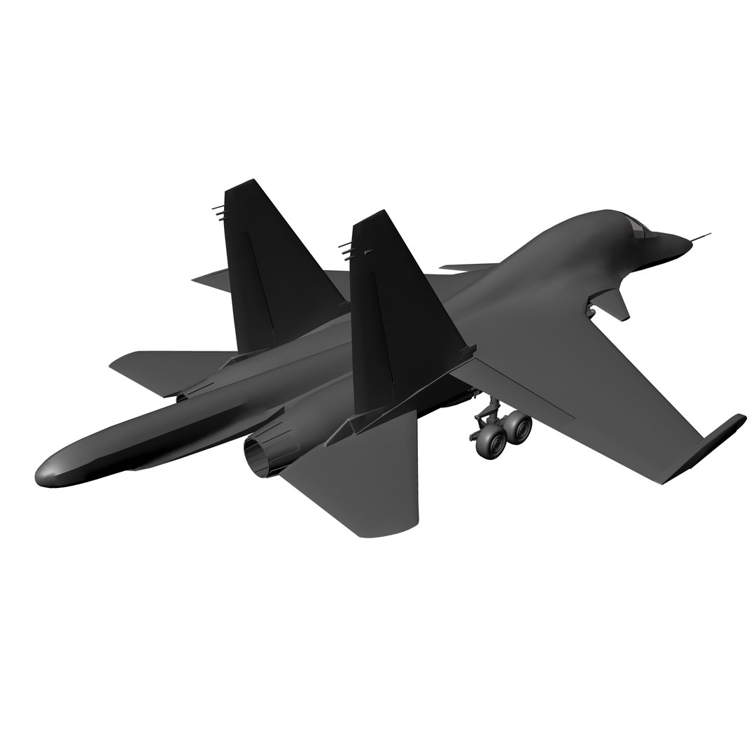 Sukhoi Su-34 Fighter 3d Model