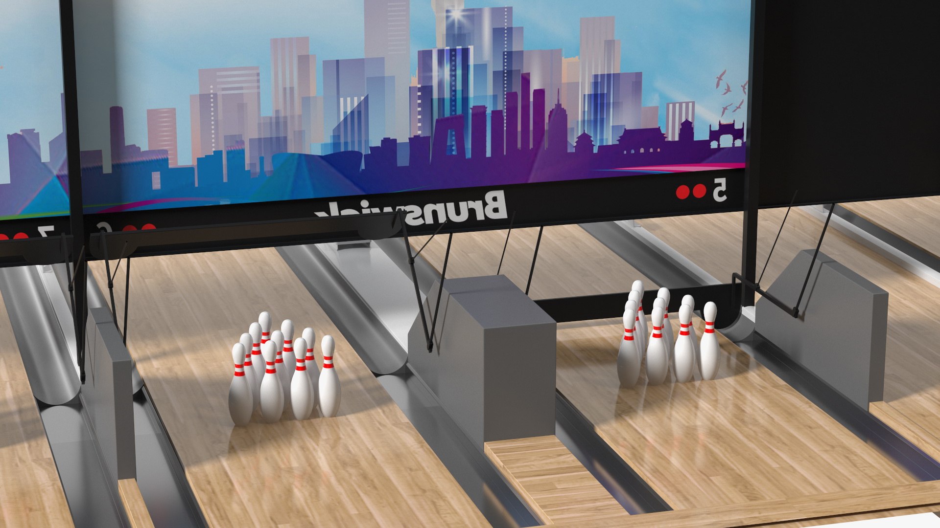 3D Bowling Alley Lane - TurboSquid 1987635