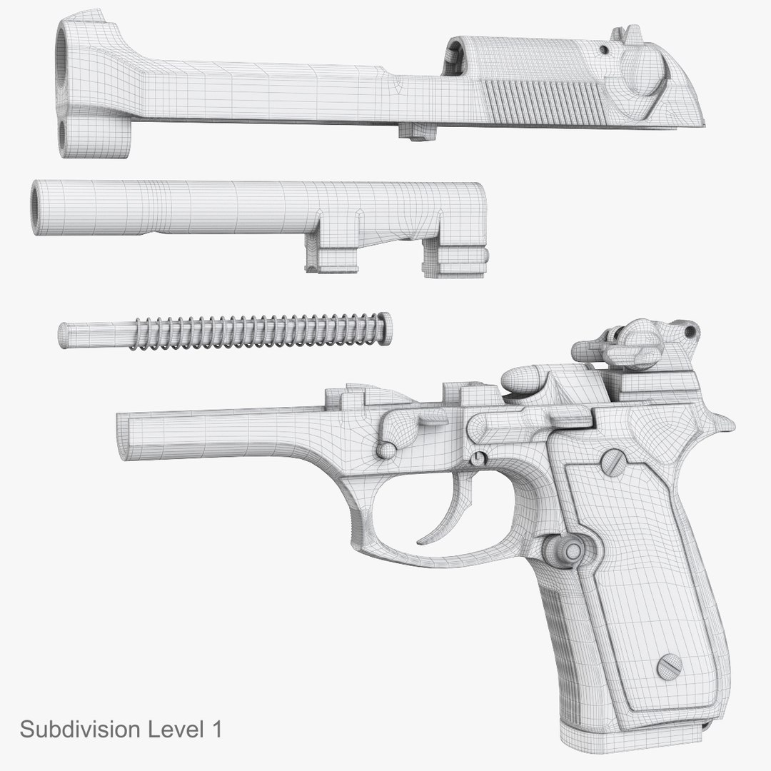 Gun Beretta M92 Fs 3d Max