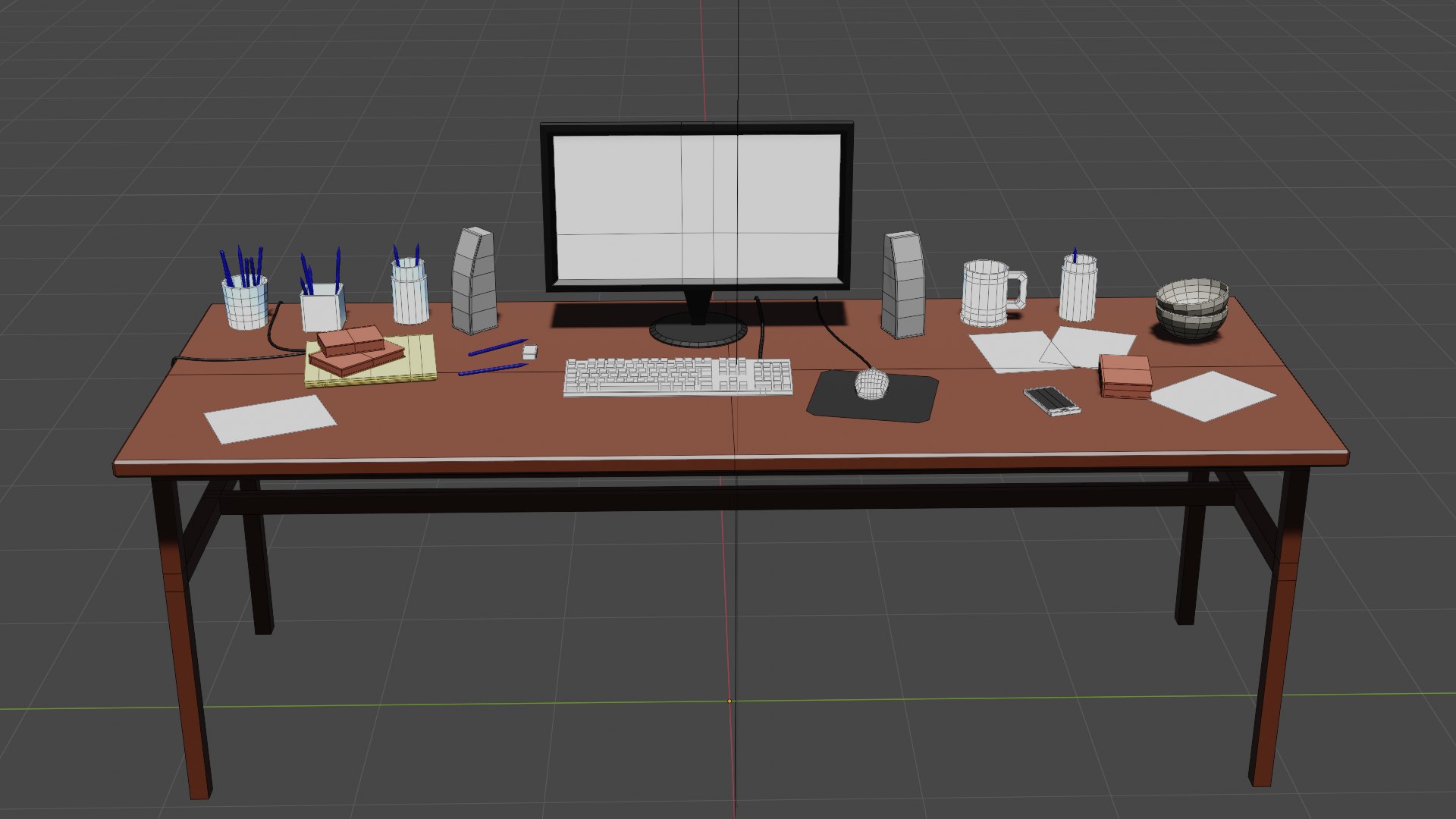 Work Desk 3D - TurboSquid 2059797
