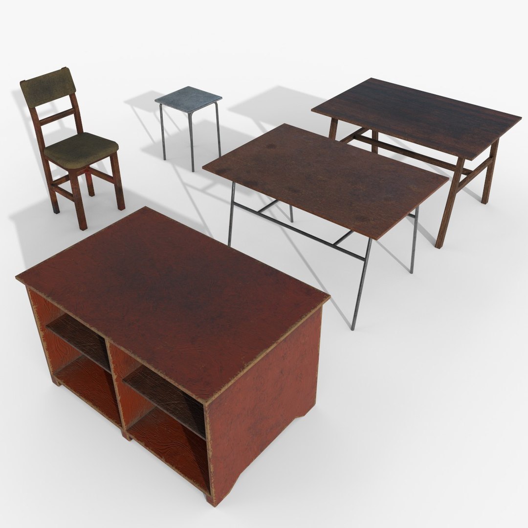 3D Set Of Old Soviet Furniture - TurboSquid 1872335