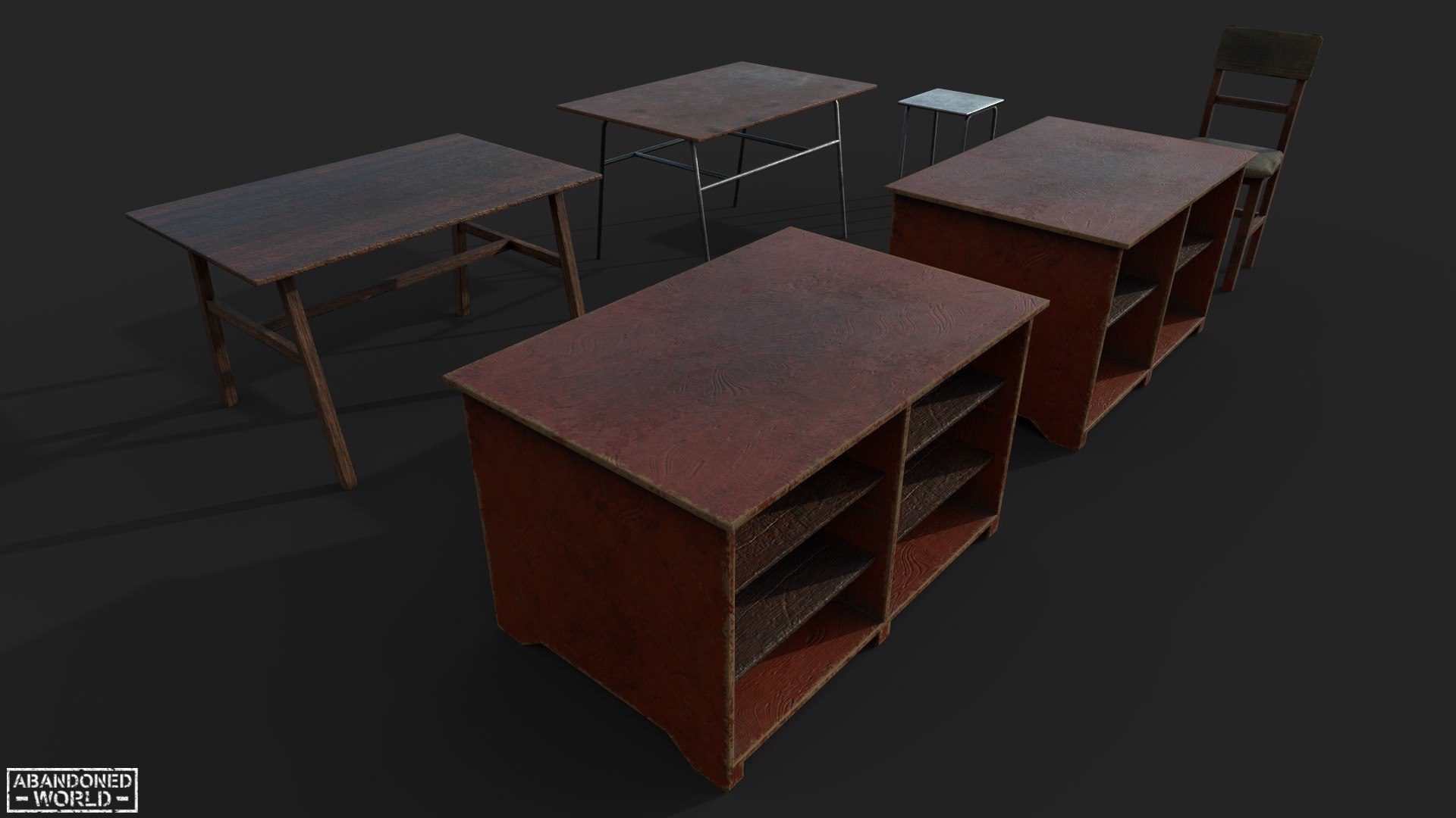 3D Set Of Old Soviet Furniture - TurboSquid 1872335