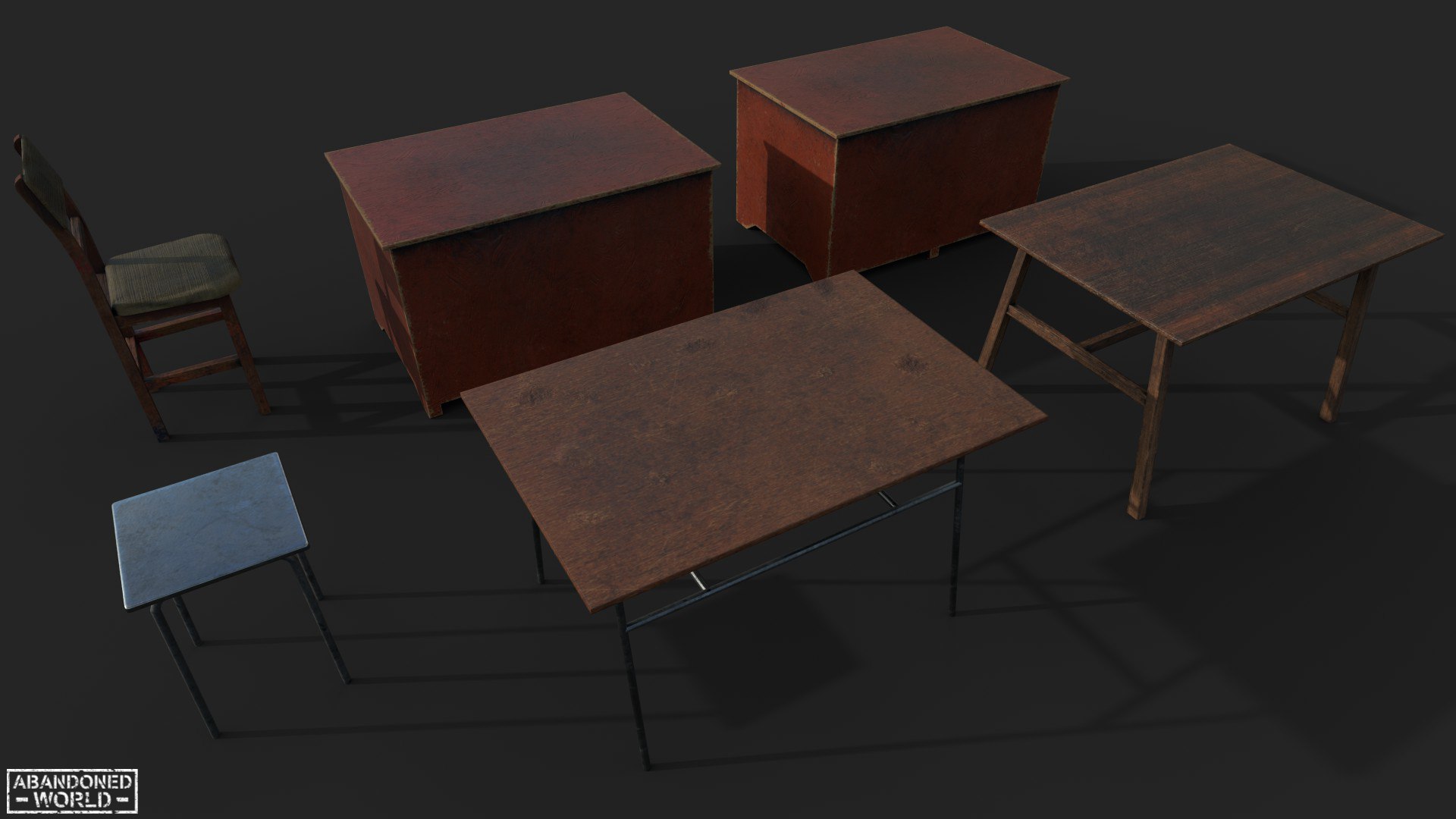 3D Set Of Old Soviet Furniture - TurboSquid 1872335