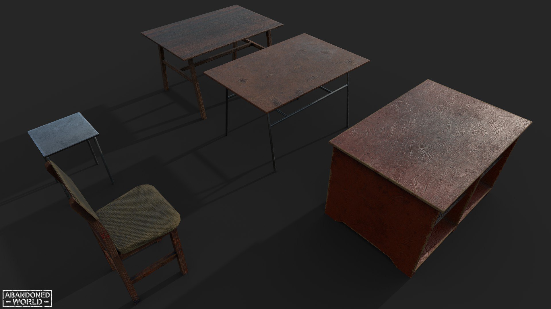 3D Set Of Old Soviet Furniture - TurboSquid 1872335