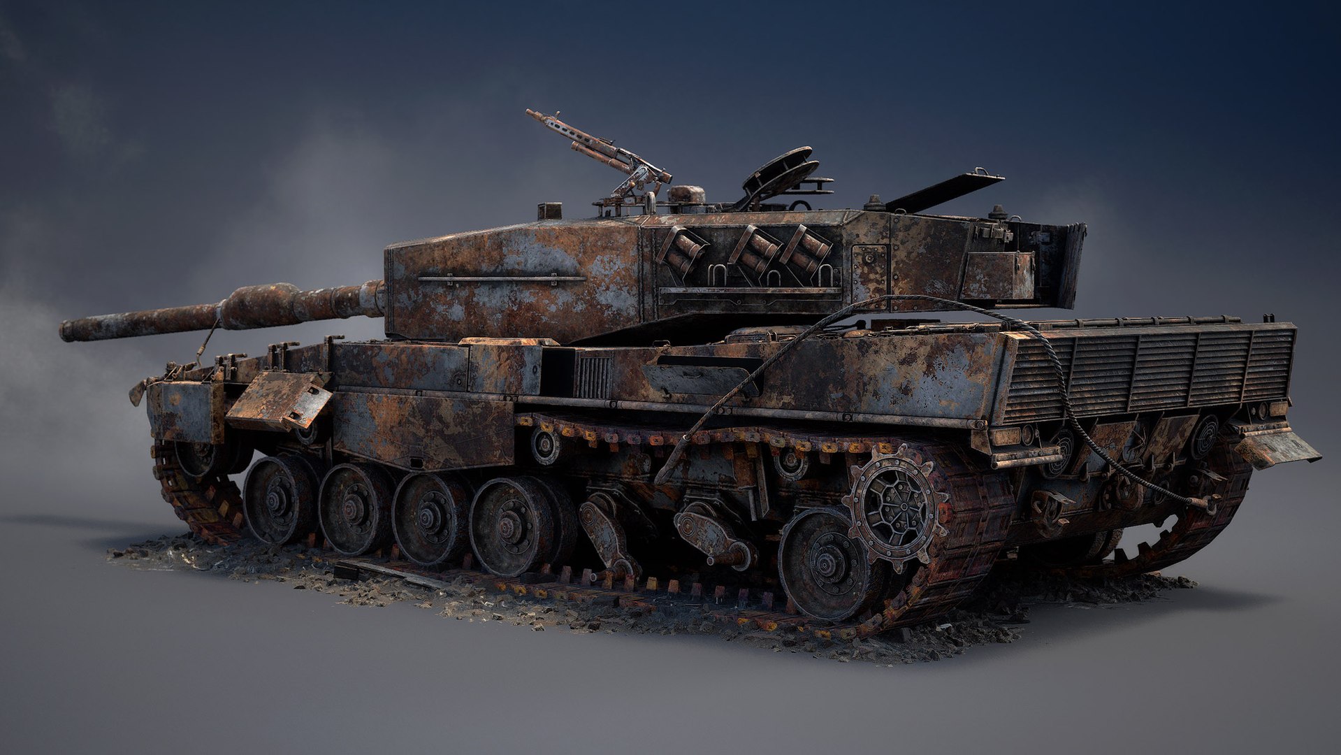 3D Leopard 2A4 Destroyed Model - TurboSquid 2138785