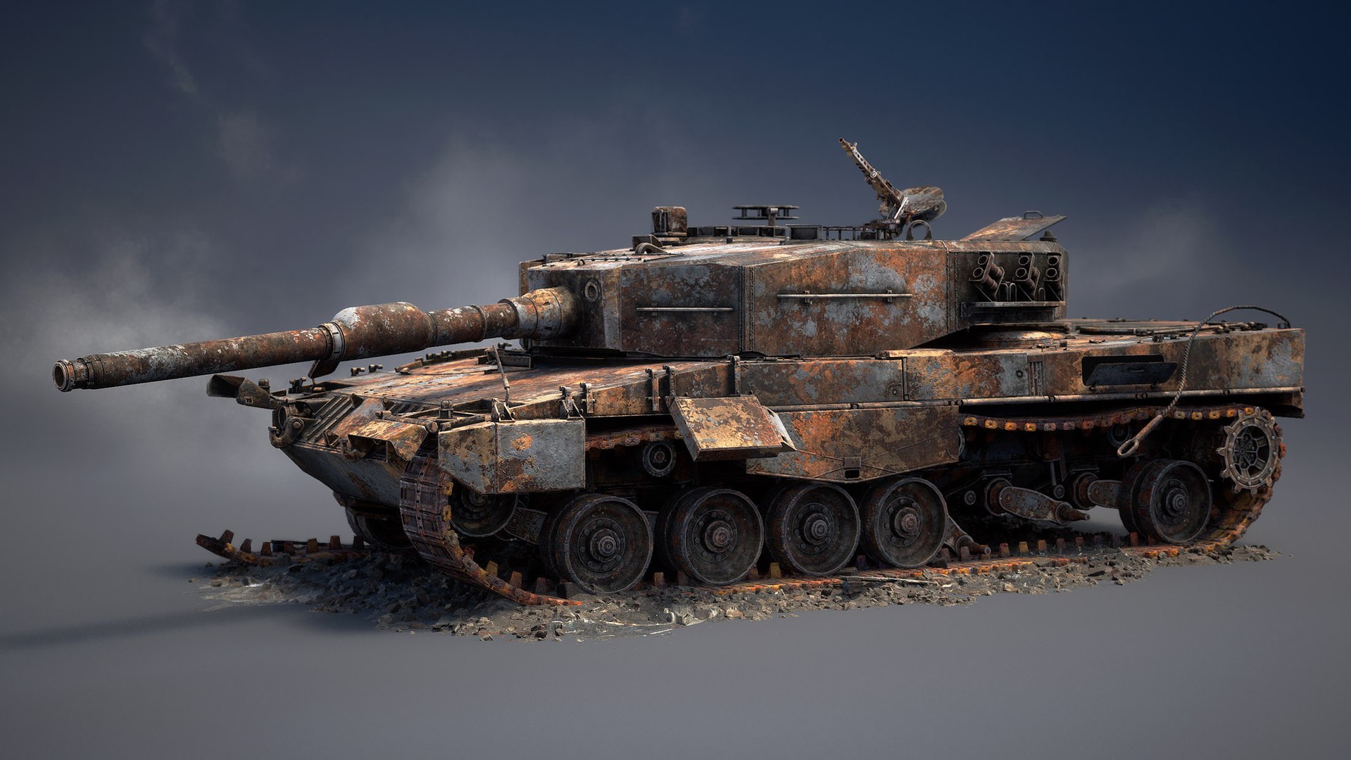 3D Leopard 2A4 Destroyed Model - TurboSquid 2138785
