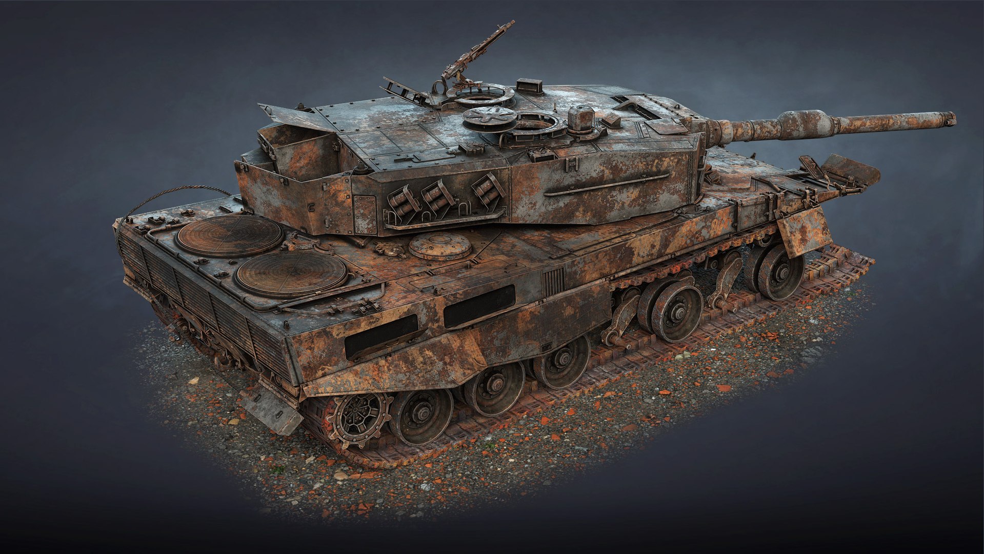 3D Leopard 2A4 Destroyed Model - TurboSquid 2138785