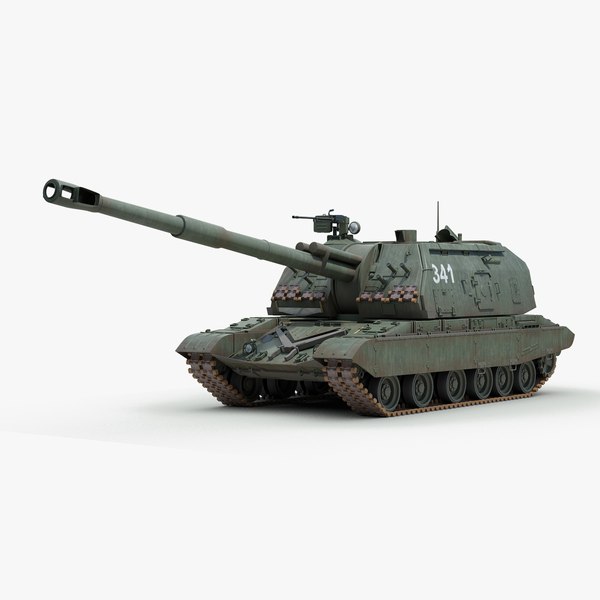 3d model of soviet 2s3 akatsiya artillery