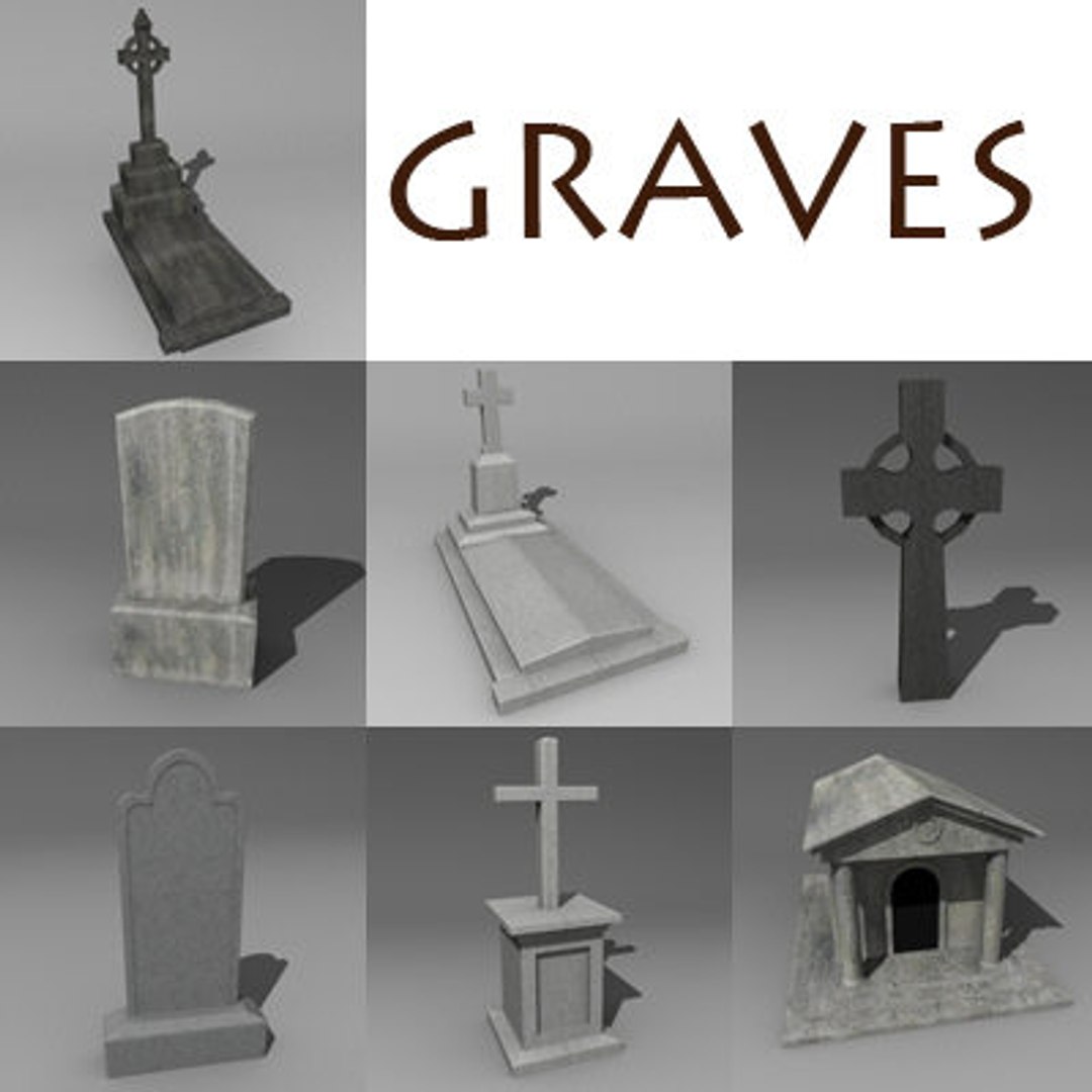 graves gravestone 3d model