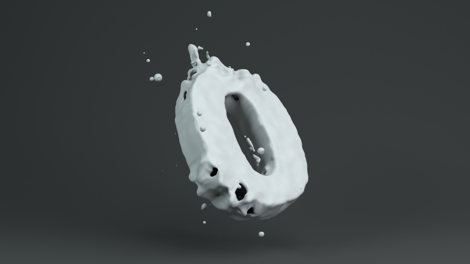 3D Number Liquid 0 - TurboSquid 1689919