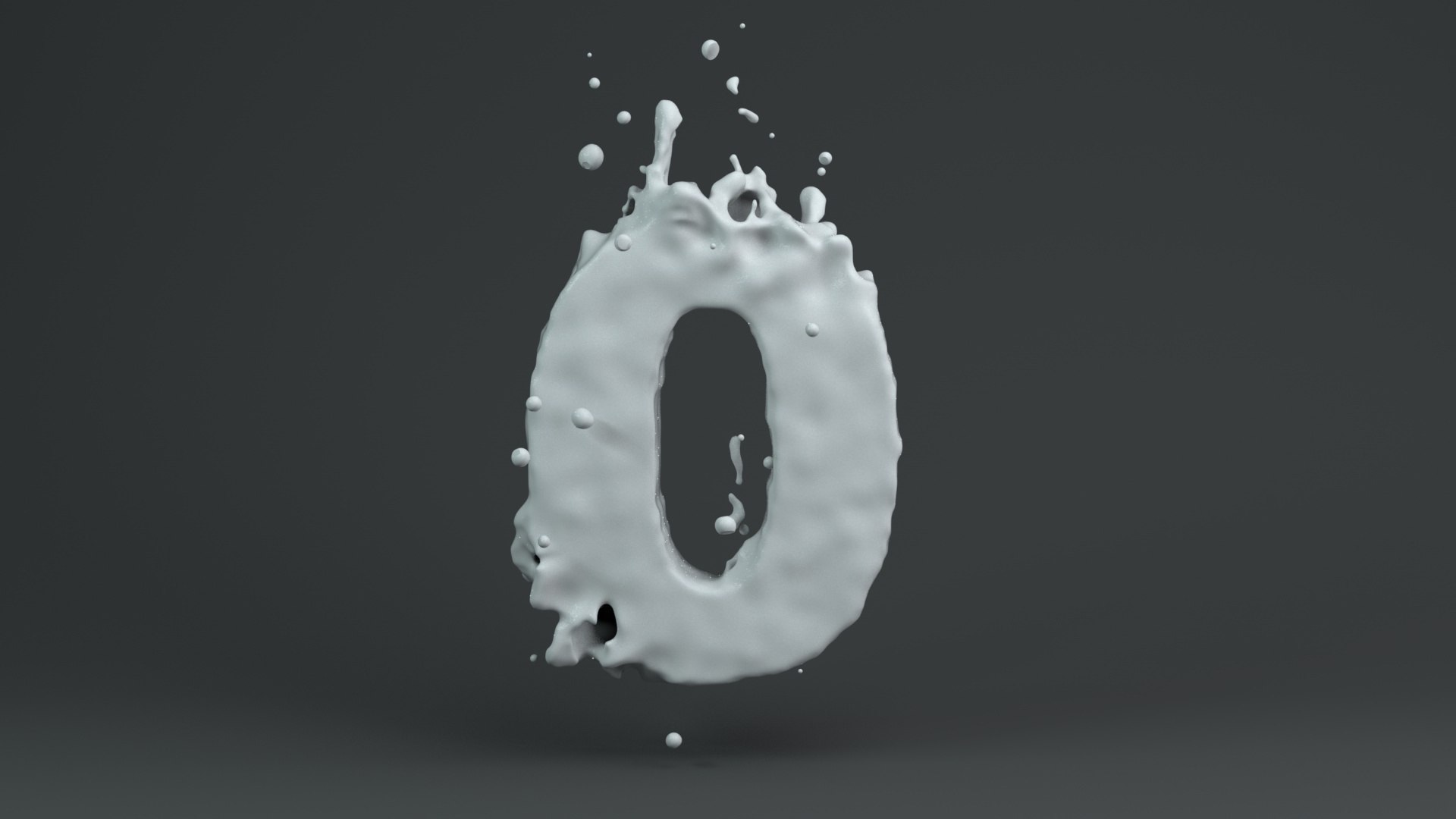 3D Number Liquid 0 - TurboSquid 1689919
