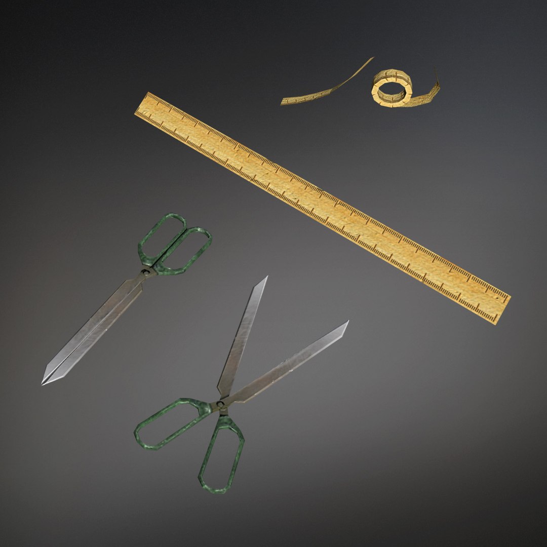 3d Set Sewing Tools Model