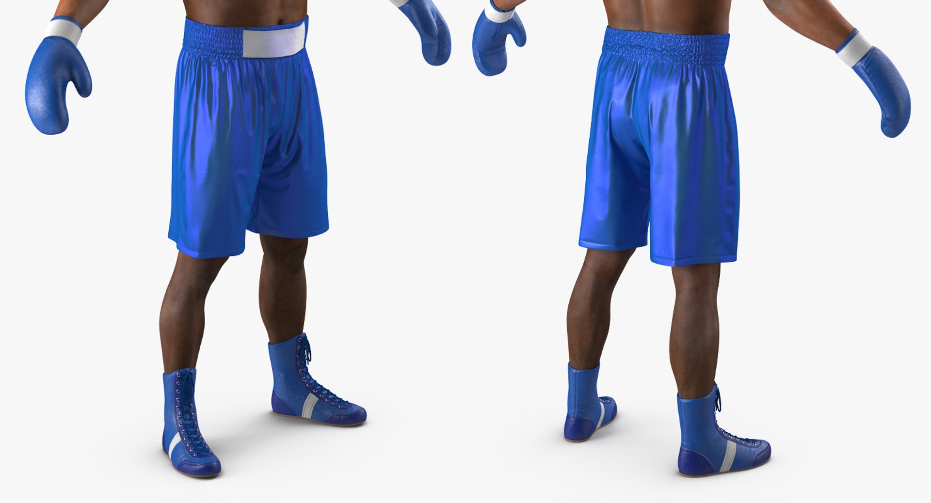 african american boxer rigged c4d