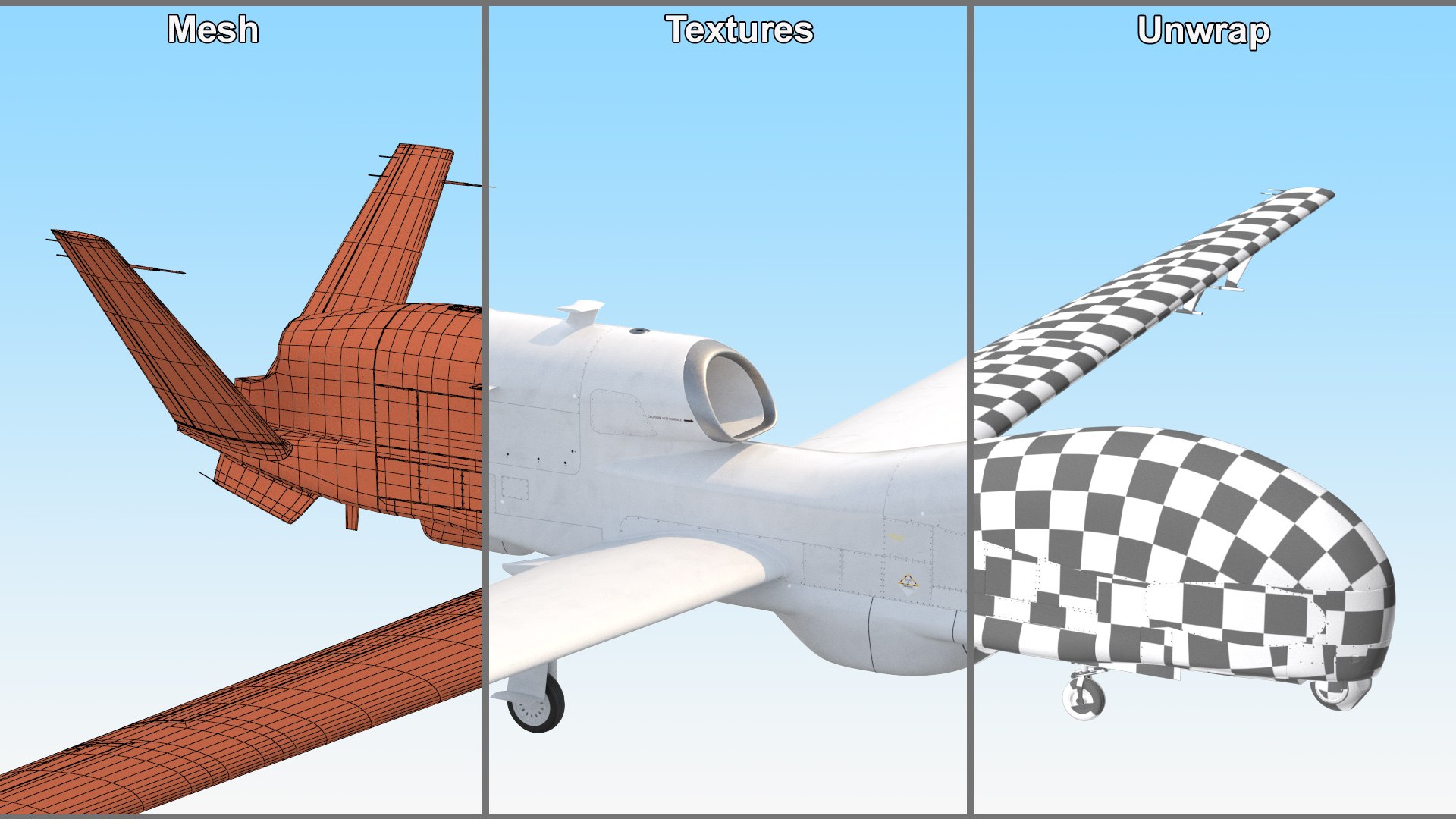 3D Long-range Reconnaissance UAV Rigged For Maya - TurboSquid 2381705