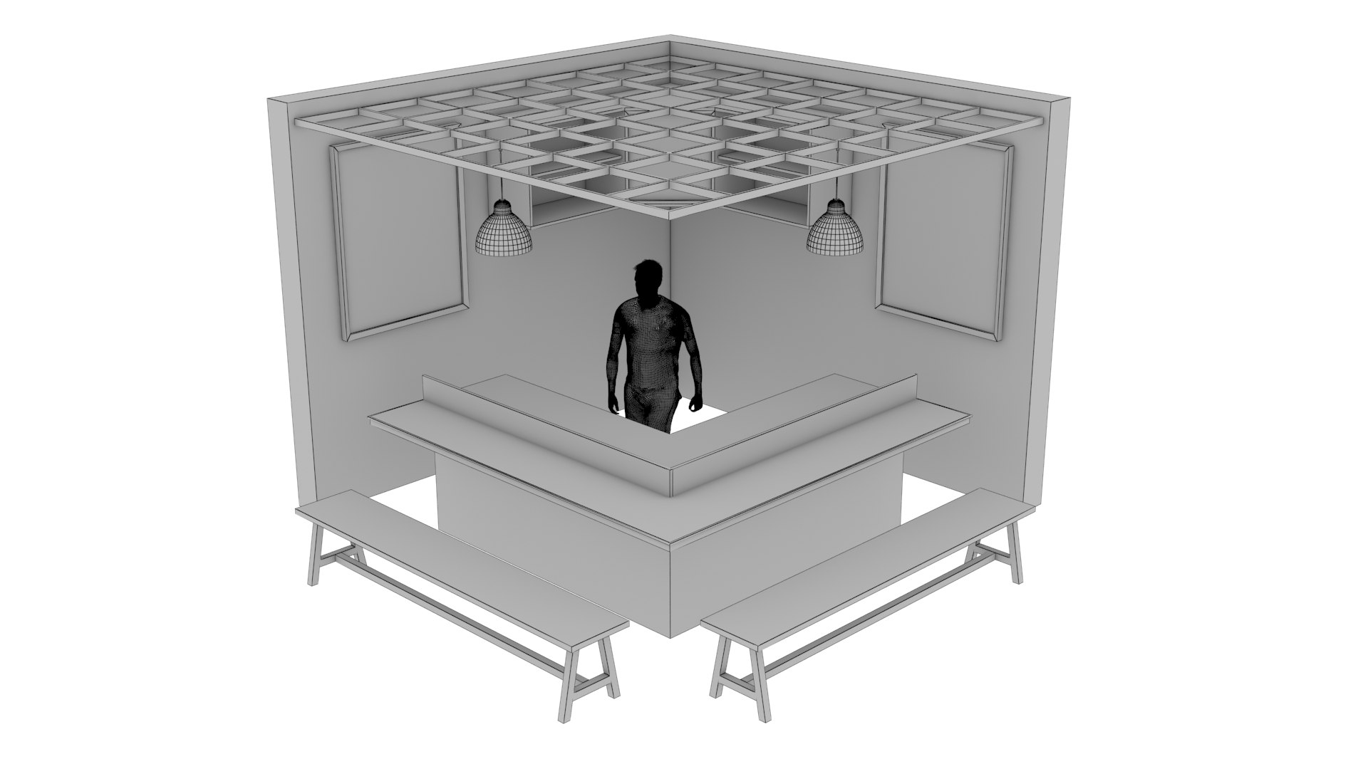Food Stall 3D Model - TurboSquid 1585940