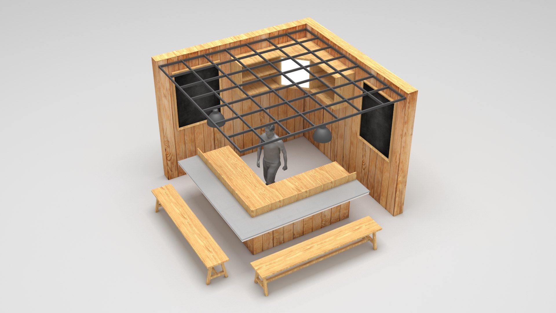 Food Stall 3D Model - TurboSquid 1585940