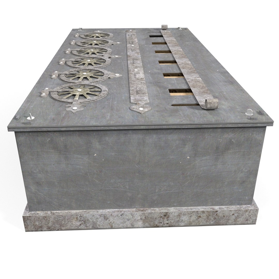 3d blaise pascal calculating machine model