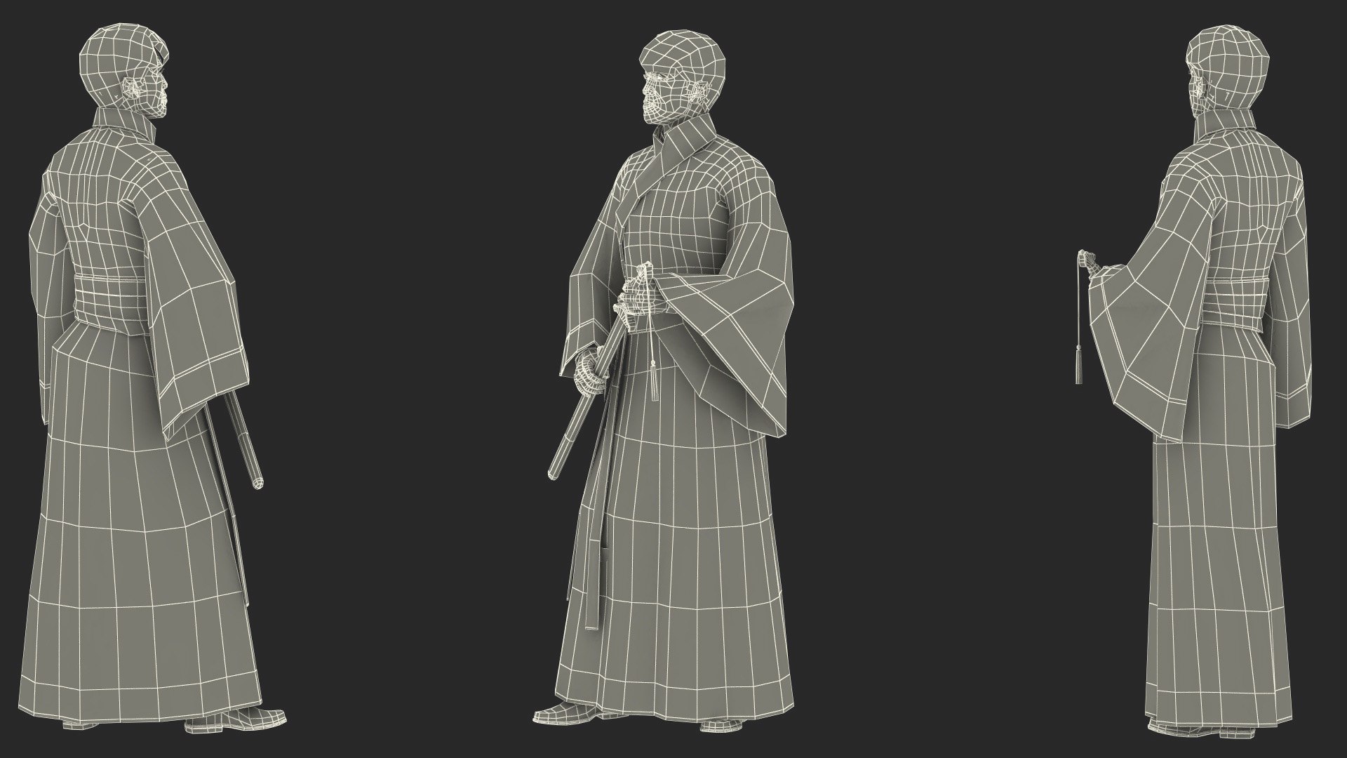 Traditional Style Chinese Man Standing 3D Model - TurboSquid 2027966