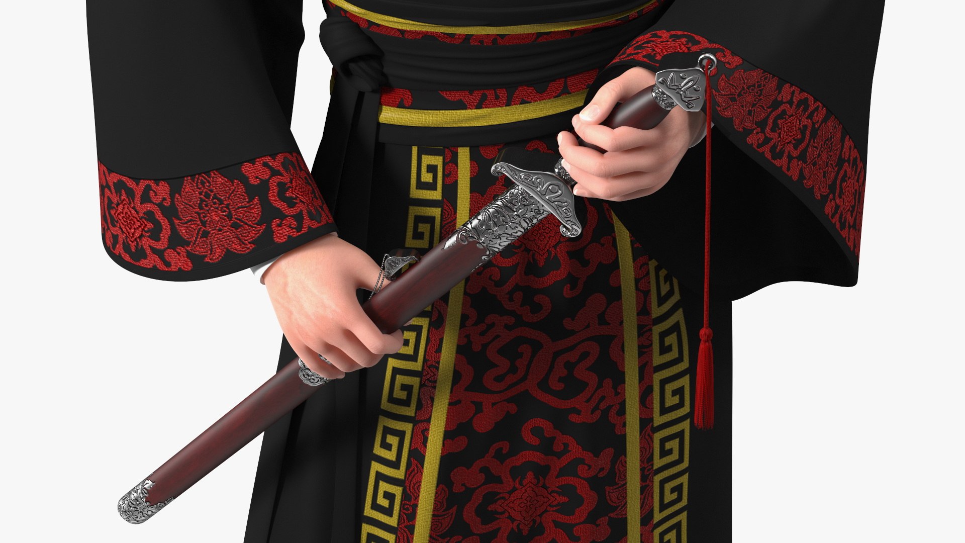 Traditional Style Chinese Man Standing 3D model - TurboSquid 2027966