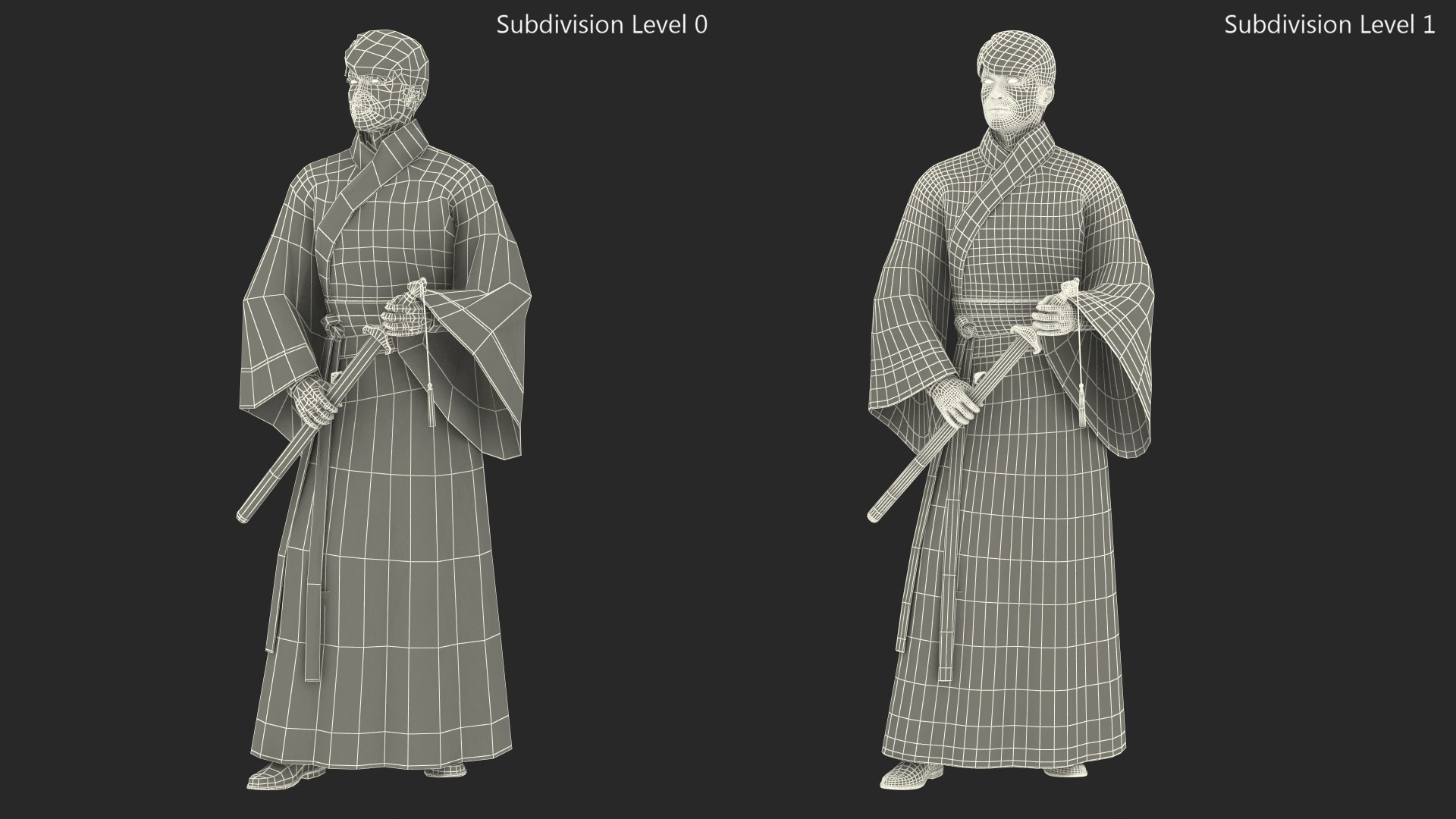 Traditional Style Chinese Man Standing 3D Model - TurboSquid 2027966