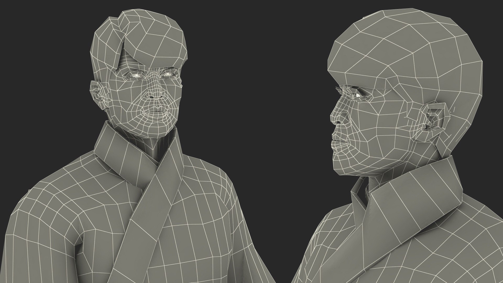 Traditional Style Chinese Man Standing 3D Model - TurboSquid 2027966
