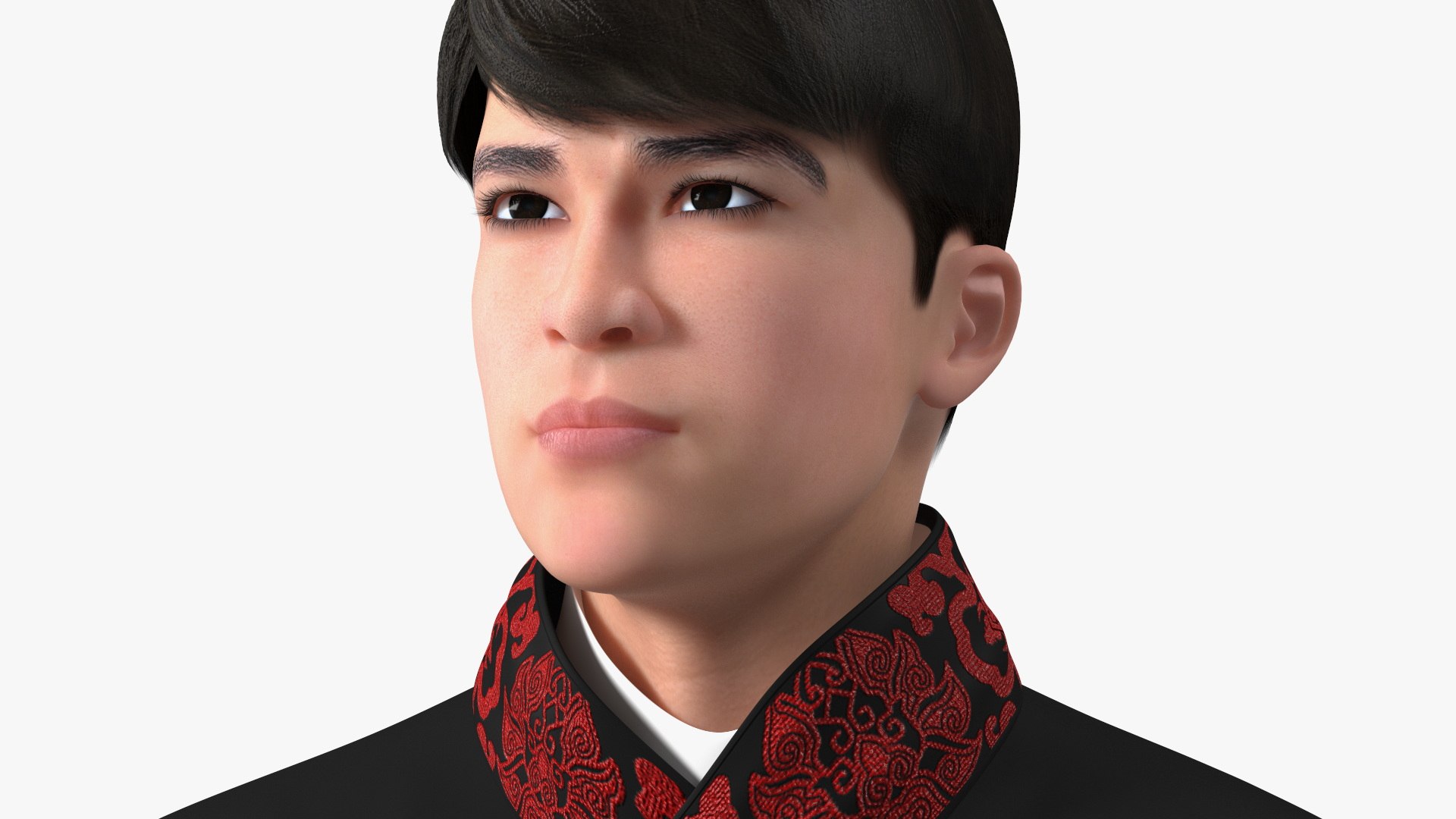 Traditional Style Chinese Man Standing 3D Model - TurboSquid 2027966