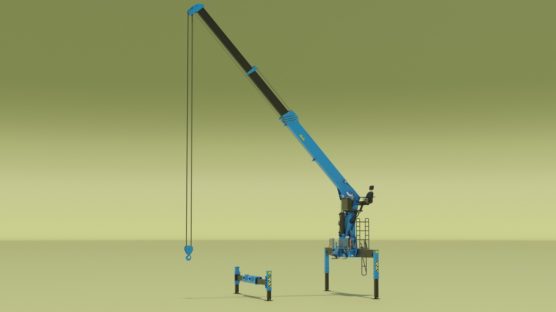 3D Mobile Crane With Operator Seat Rigged - TurboSquid 2366362