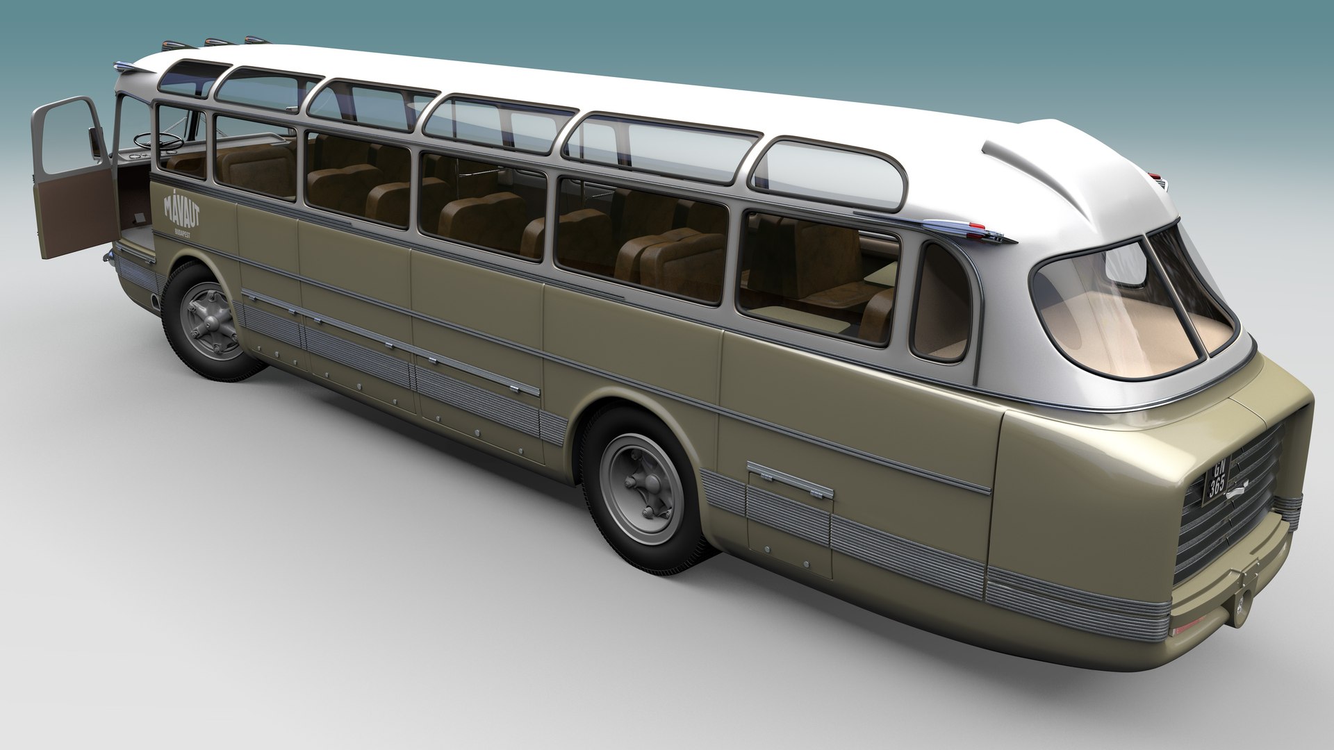 Ikarus Hungarian Long Distance Bus Gen-1 1955 3D - TurboSquid 2085720