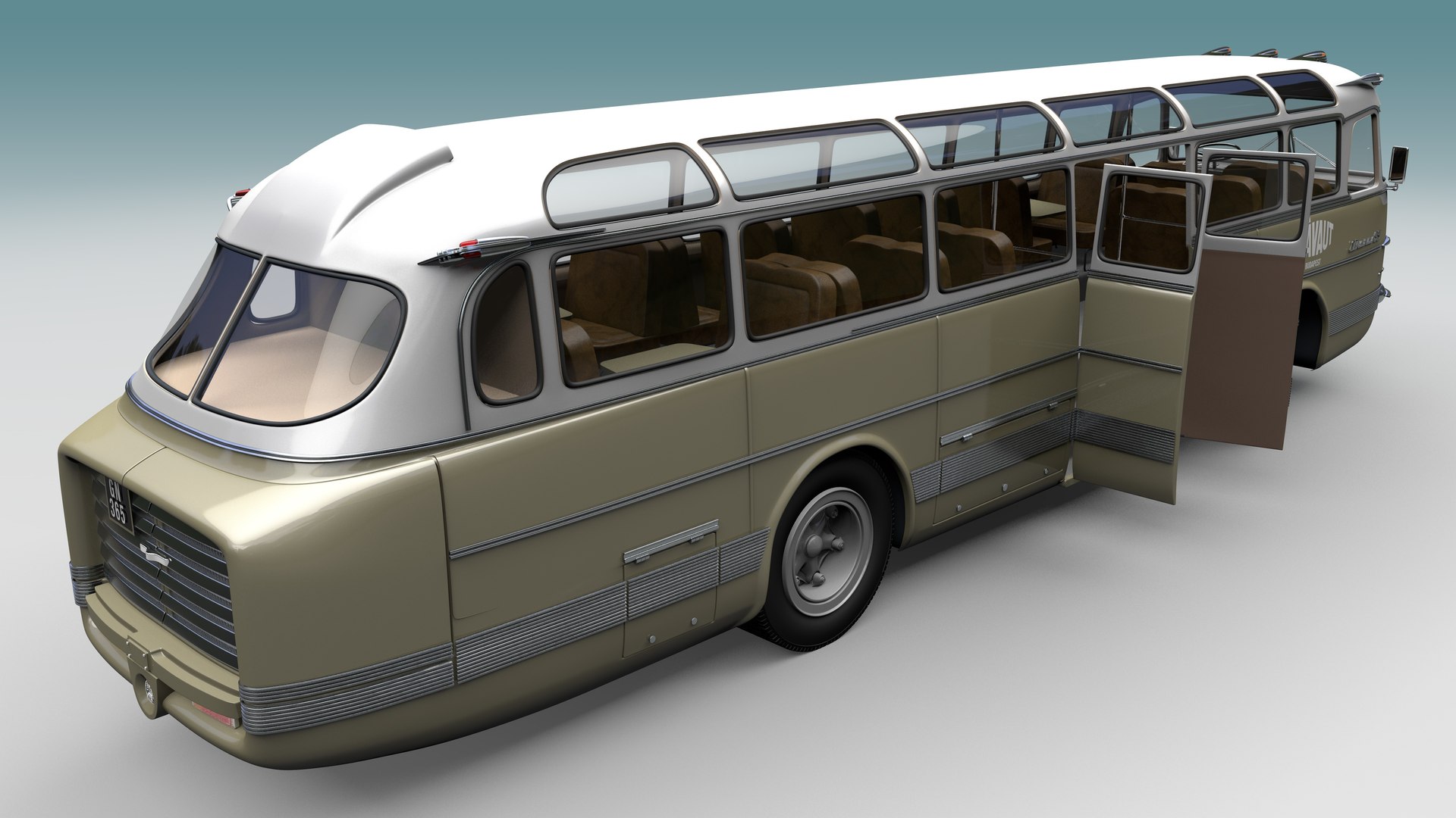 Ikarus Hungarian Long Distance Bus Gen-1 1955 3D - TurboSquid 2085720
