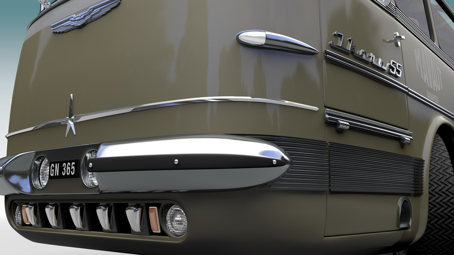 Ikarus Hungarian Long Distance Bus Gen-1 1955 3D - TurboSquid 2085720