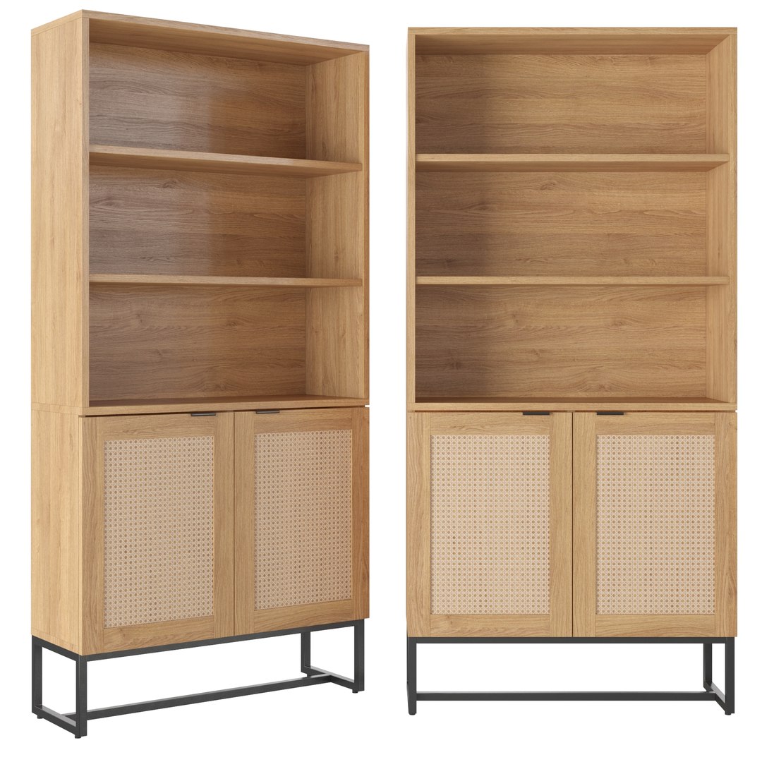 Scandinavian Style Bookcase 3D Model - TurboSquid 1825569