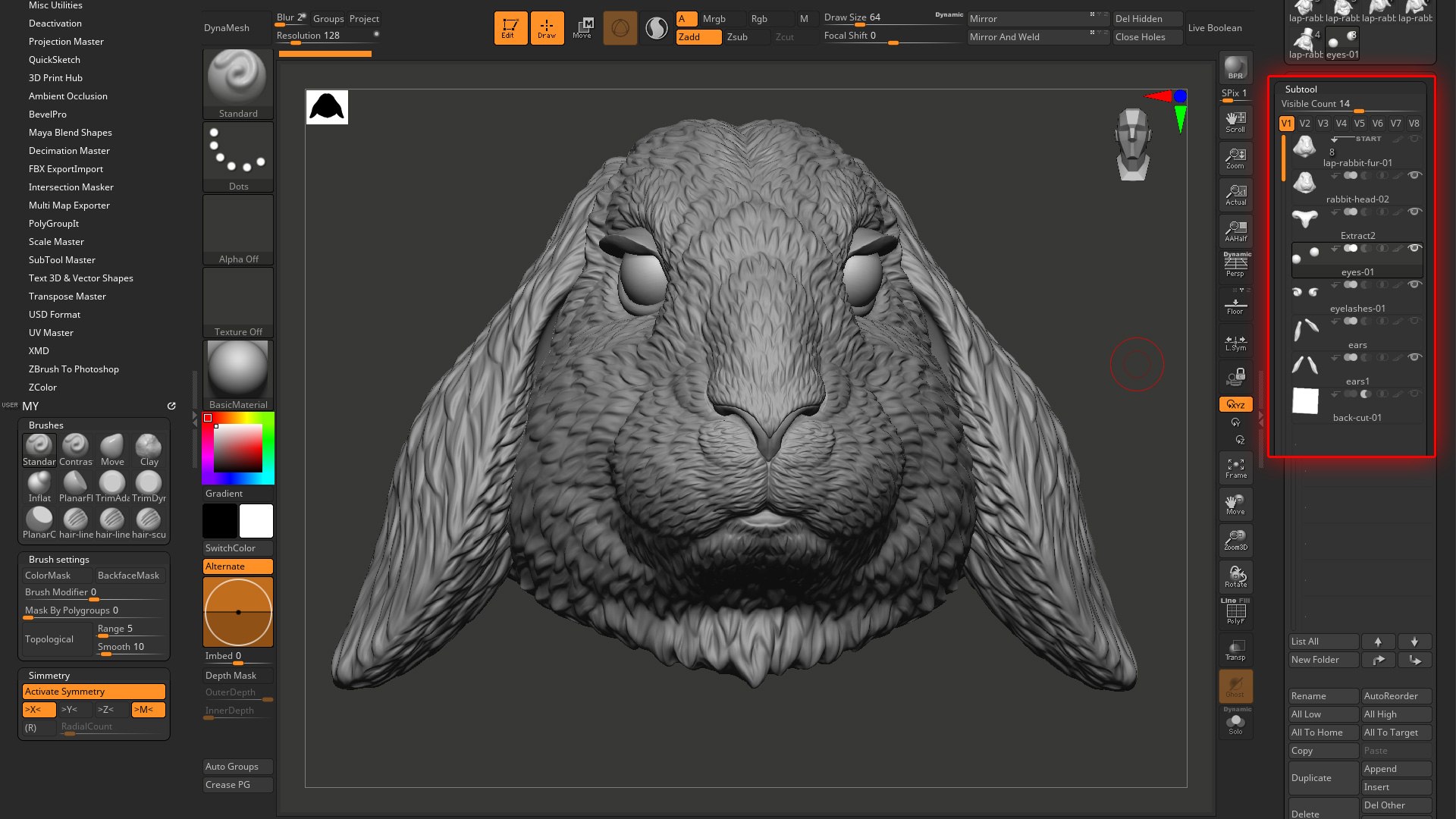 Rabbit Head Sculpture STL 3D Model - TurboSquid 1985020
