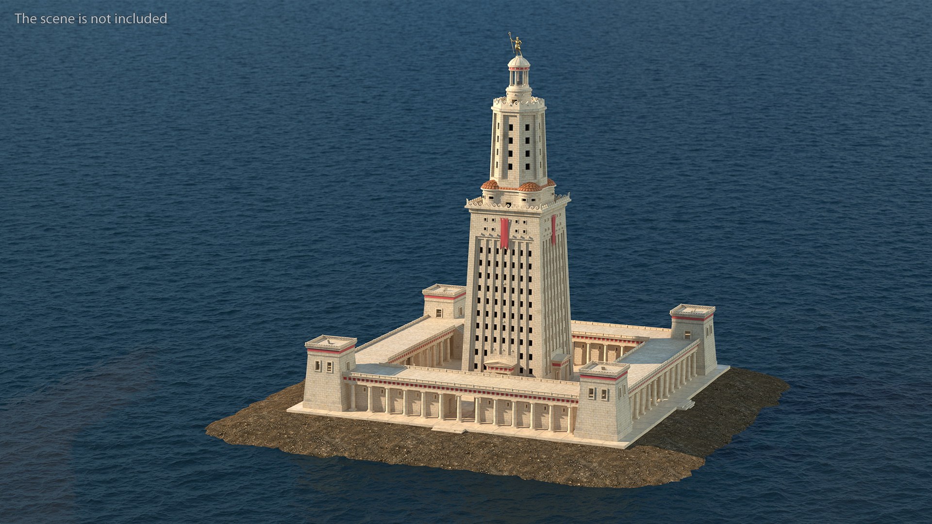 3D Lighthouse of Alexandria model - TurboSquid 1744184