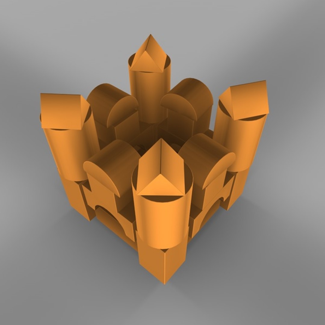 3d building blocks model