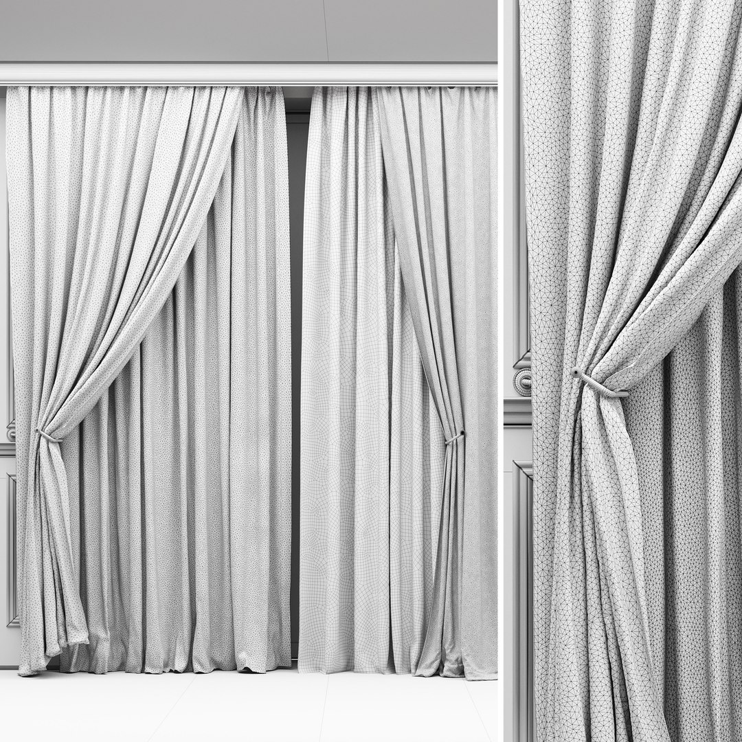 Curtain Set 522C 3D Model - TurboSquid 2117695