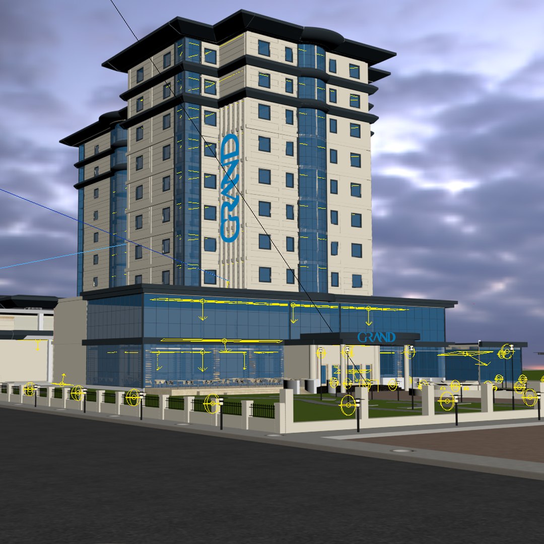Hotel Building 3D Model - TurboSquid 1363674