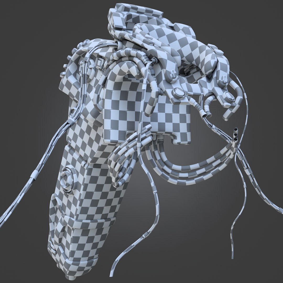 jetpack pbr marmoset 3d model