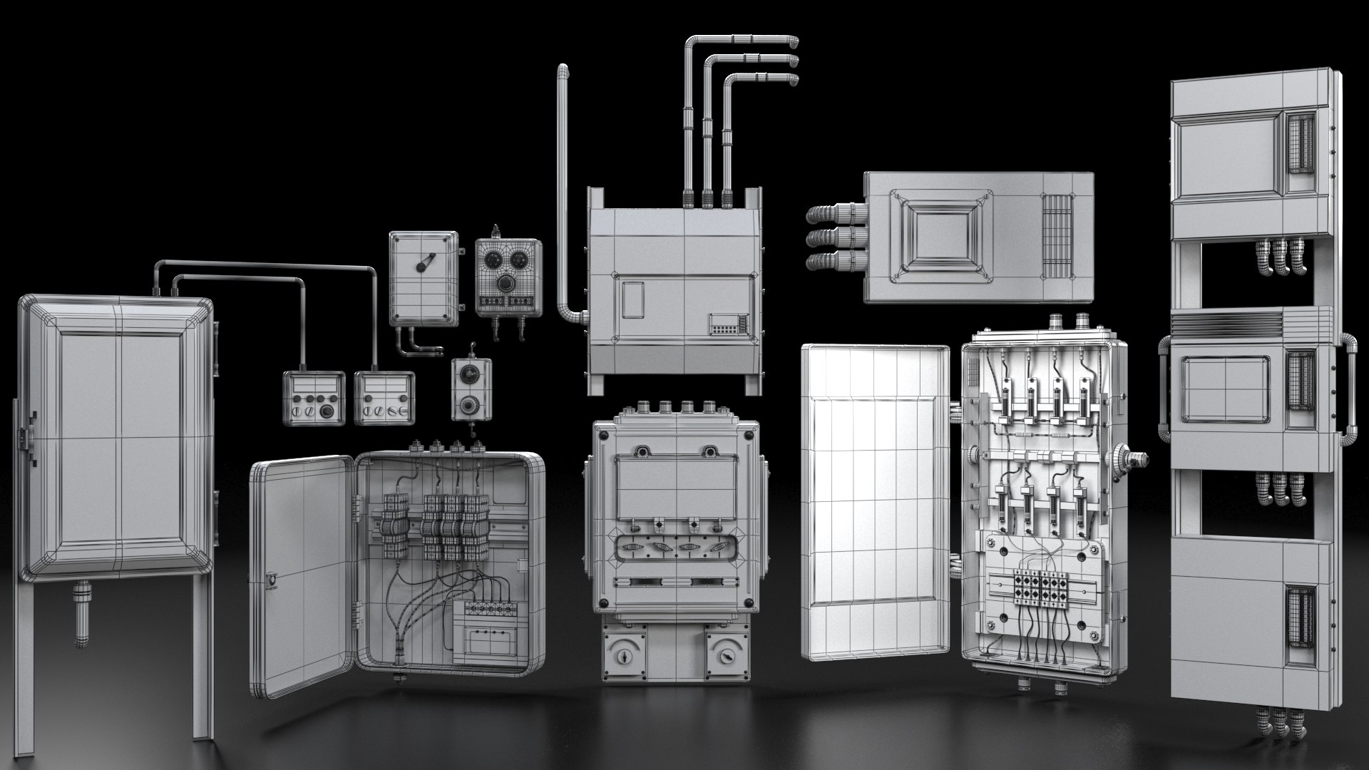 3D Electrical Boxes And Panels - TurboSquid 2336778
