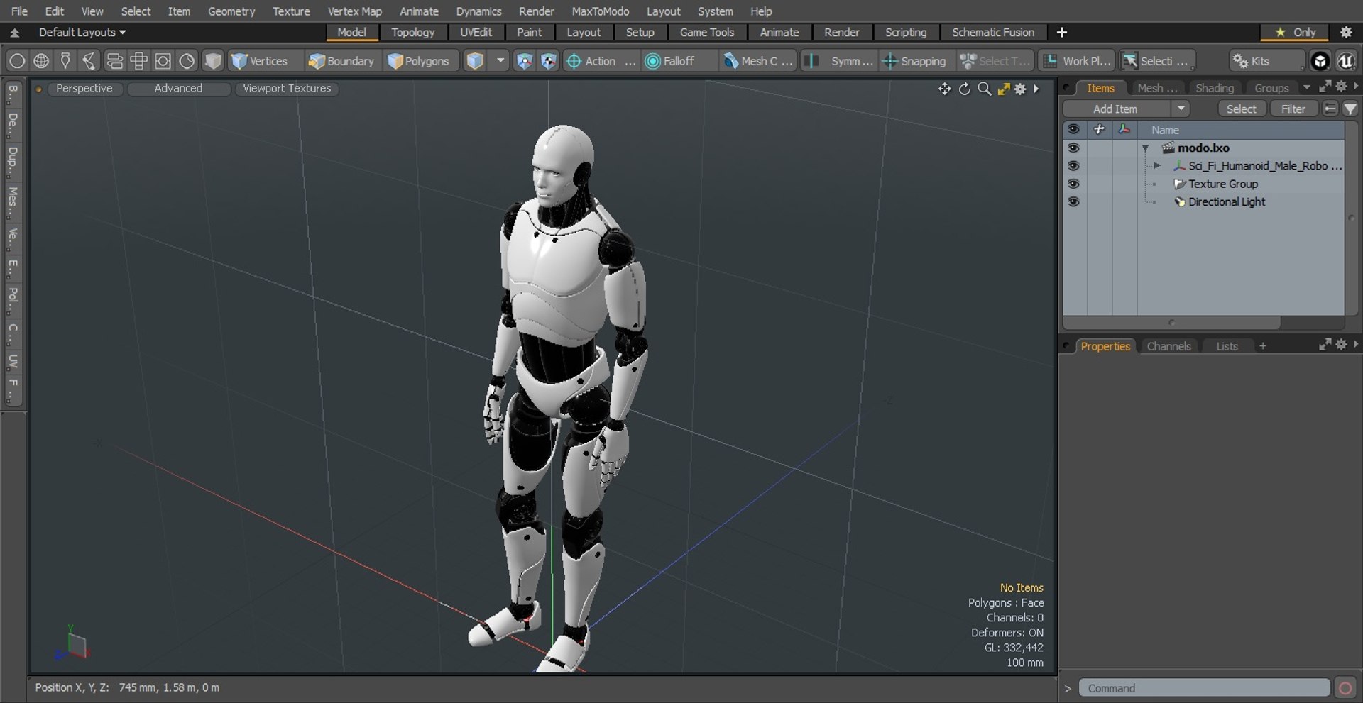 3D model Sci Fi Humanoid Male Robot Standing Pose - TurboSquid 2099504