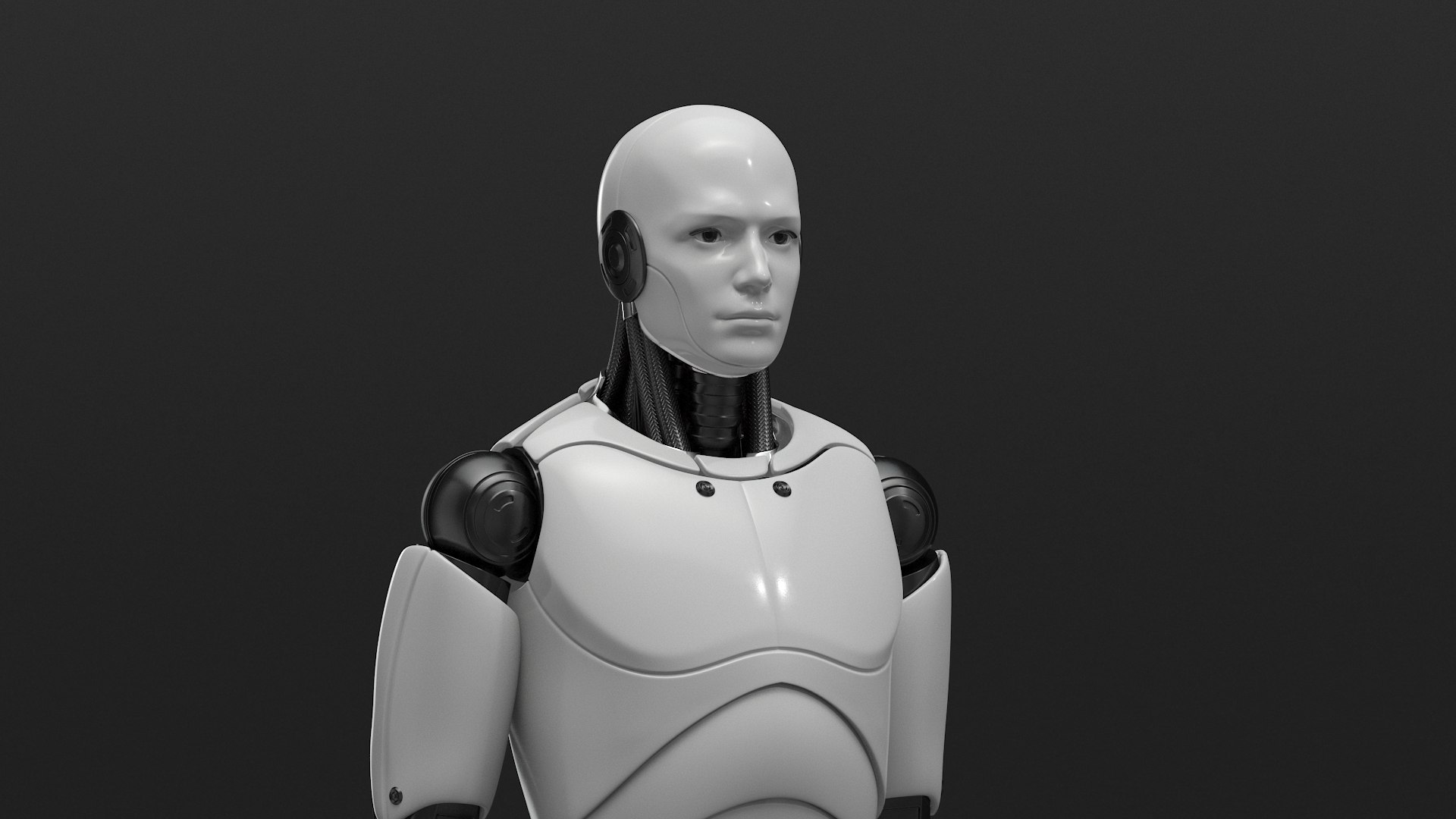 3D model Sci Fi Humanoid Male Robot Standing Pose - TurboSquid 2099504