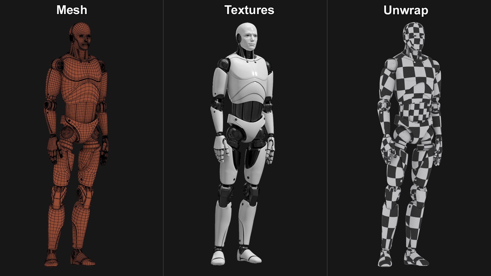 3D model Sci Fi Humanoid Male Robot Standing Pose - TurboSquid 2099504