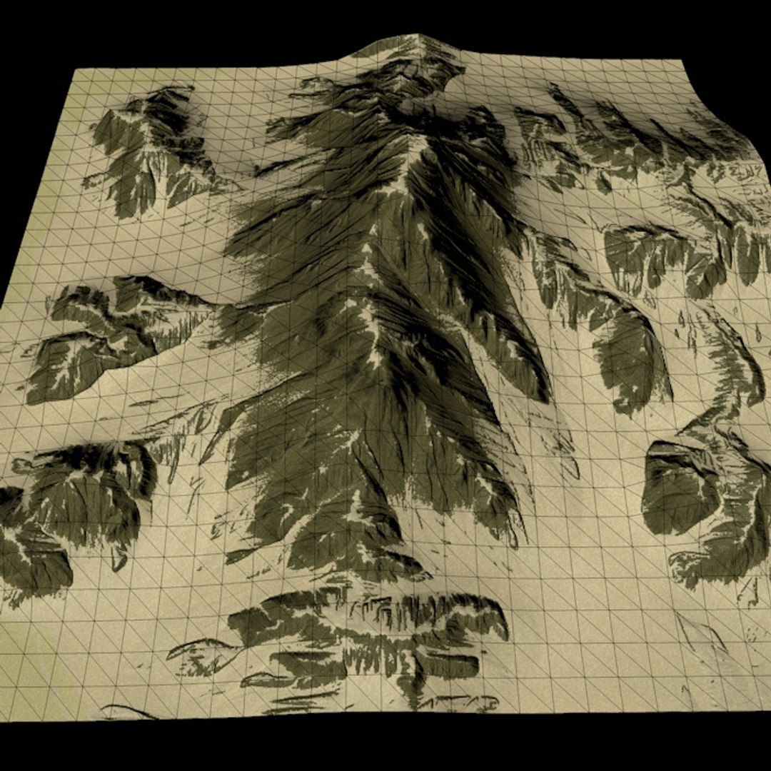 3d Model Mountain Games Terrain
