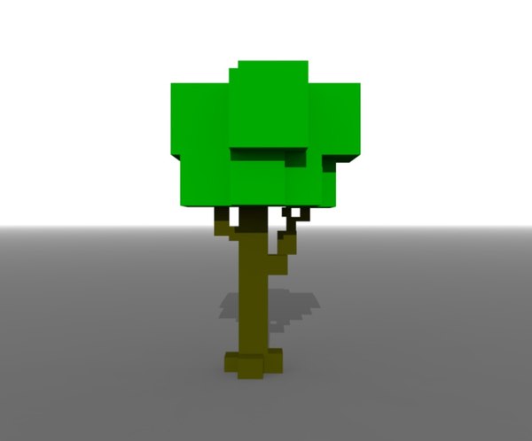 modelo 3d Boxy Tree 1, 3D Voxel Art - TurboSquid 1227662