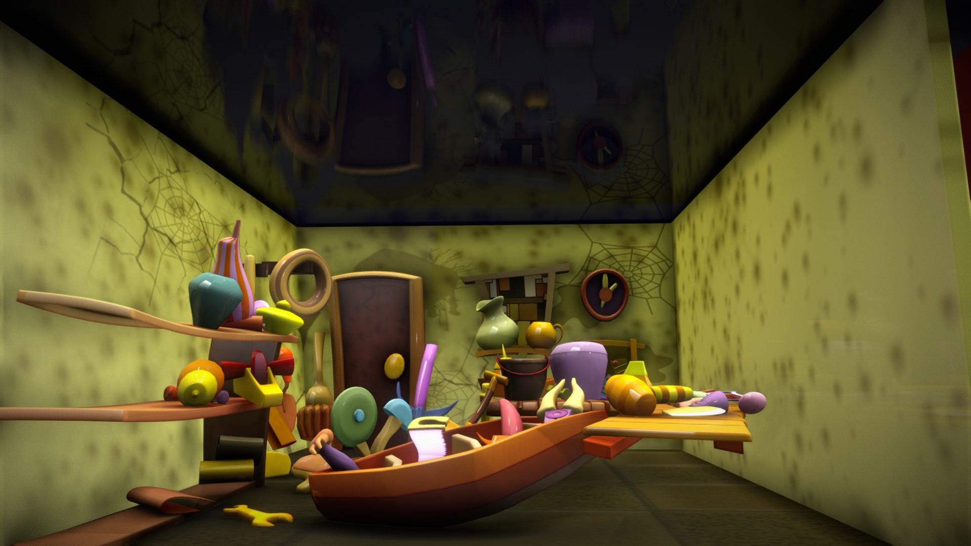 Cartoon Room Storehouse 3D Model - TurboSquid 2136605