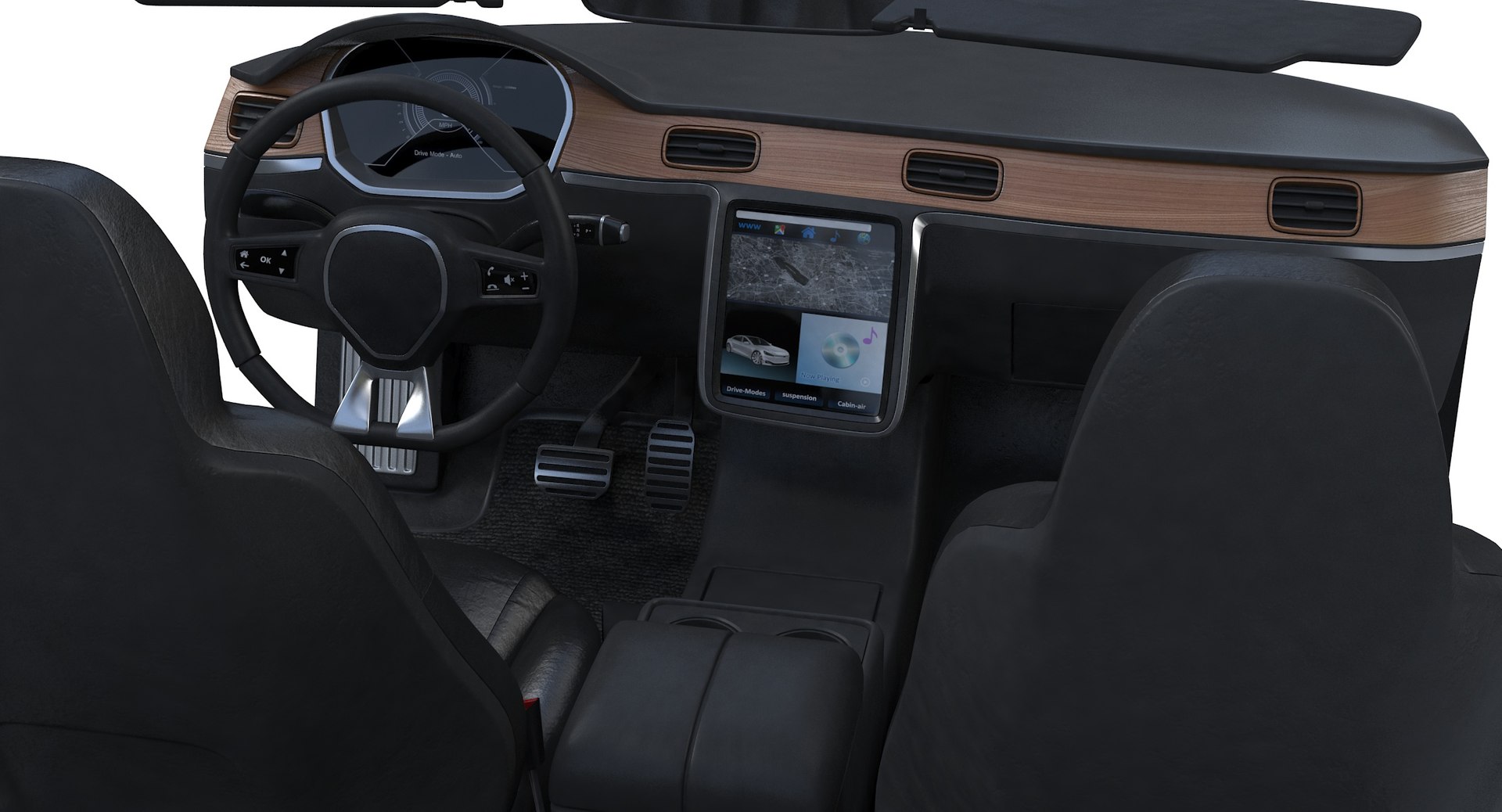 3D Generic Car Interior - TurboSquid 1286205